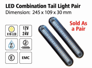 LG530 LED Slim Combination Lamp Pair - Trailerspares.ie